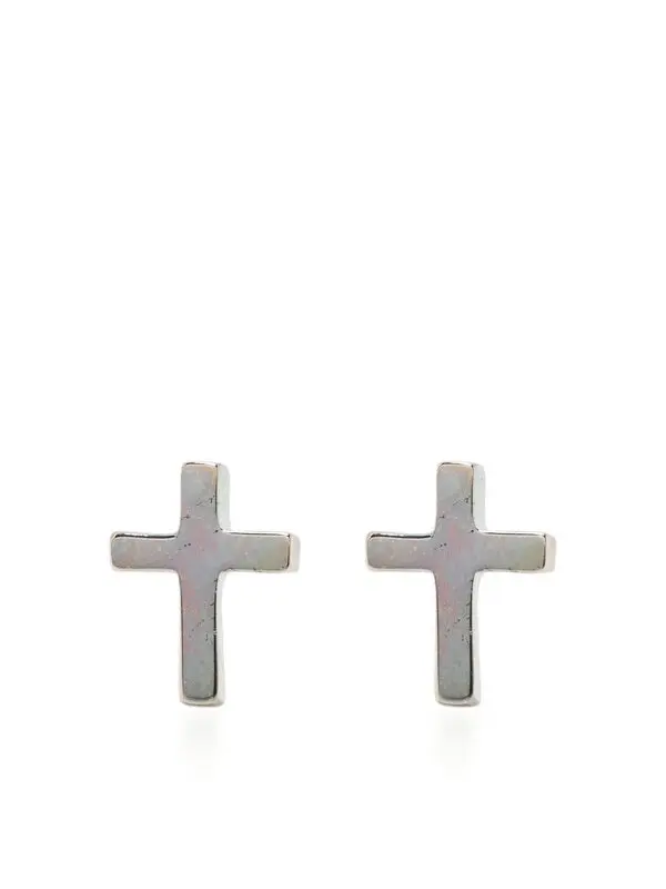 STOLEN GIRLFRIENDS CLUB Cross Sterling Stud Earrings - Silver