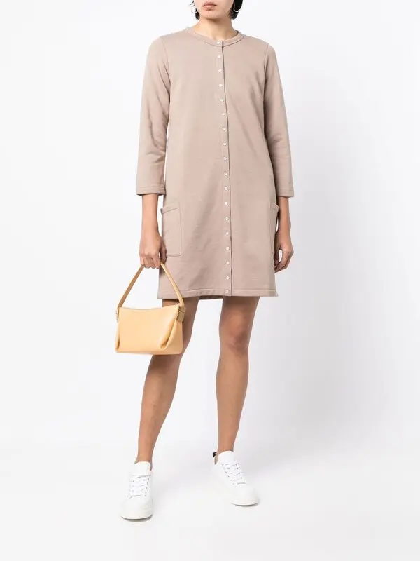 AGNES B. Three-quarter Sleeve Shirt Dress