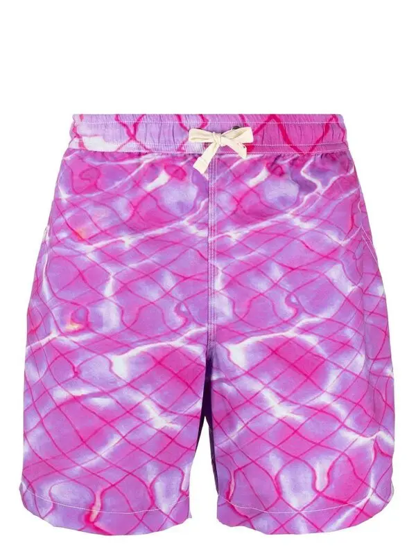 BLUE SKY INN Tie-dye Print Swim Shorts - Purple