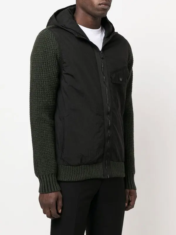 BOSS Hooded Contrast-panel Jacket