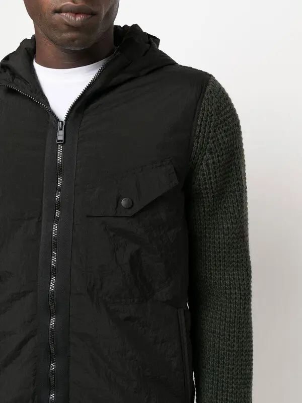 BOSS Hooded Contrast-panel Jacket