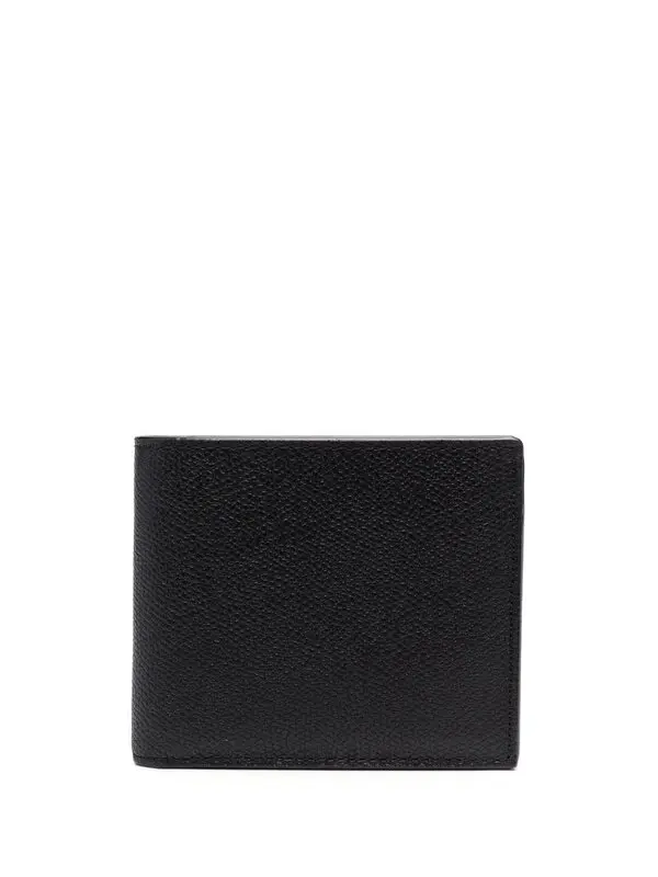 VALEXTRA Pebbled Folding Wallet - Black