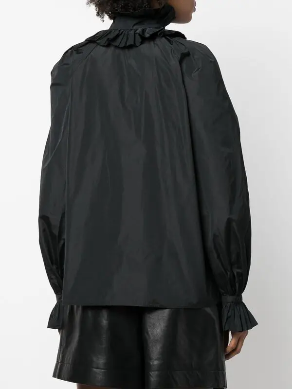 Alberta Ferretti Ruffled Long-sleeve Blouse