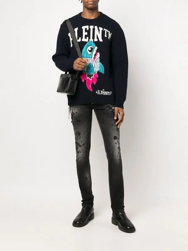 Philipp Plein Logo-print Crew Neck Jumper