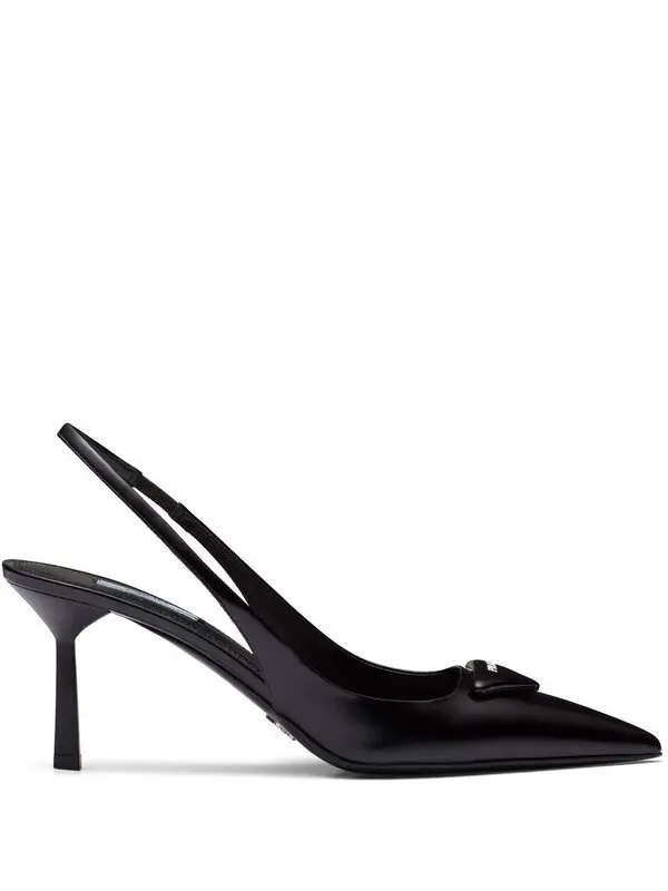 Prada Logo-plaque Slingback Pumps