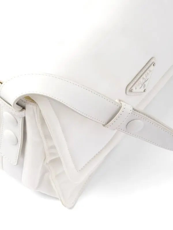Prada Small Traveller Shoulder Bag - White