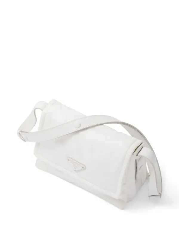 Prada Small Traveller Shoulder Bag - White