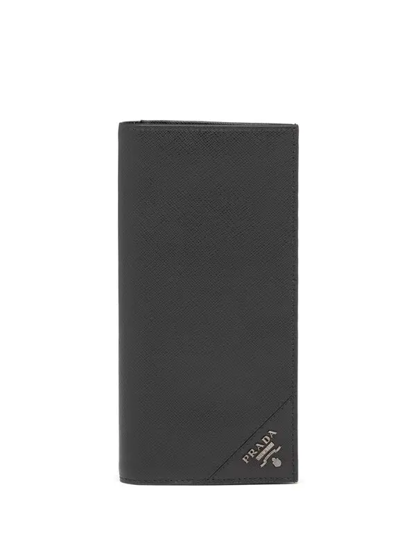 Prada Large Saffiano Leather Wallet - Black