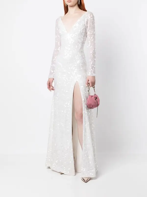 Rachel Gilbert Fluer Sequin-embellished Gown