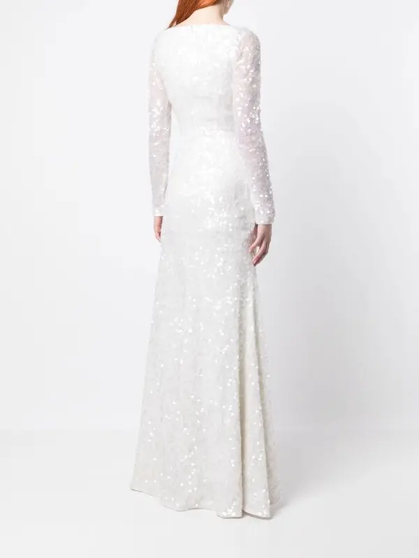 Rachel Gilbert Fluer Sequin-embellished Gown