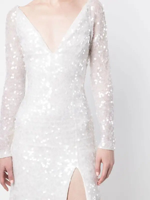 Rachel Gilbert Fluer Sequin-embellished Gown