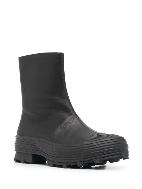 Camper Traktori Leather Ankle Boots - Black