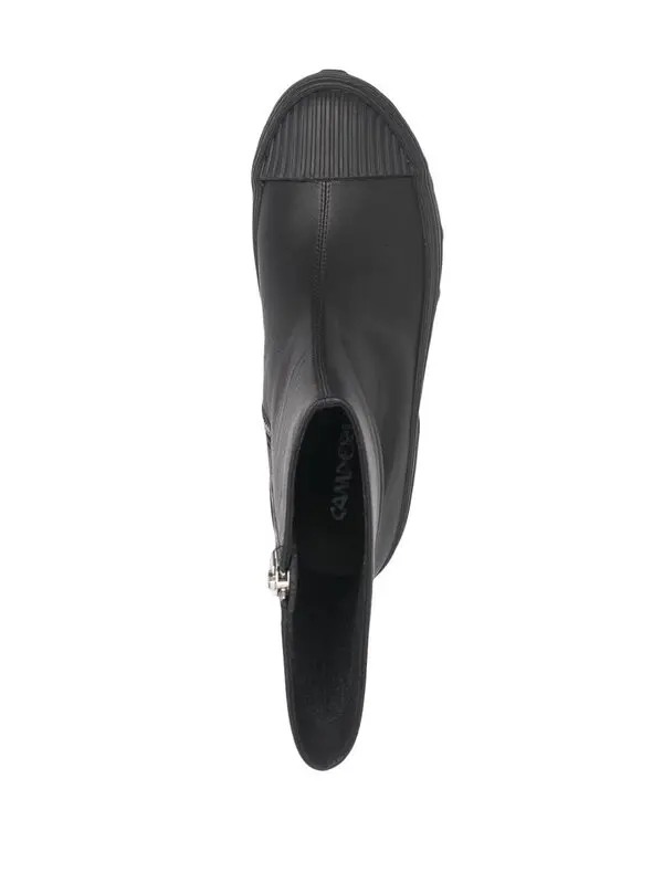 Camper Traktori Leather Ankle Boots - Black