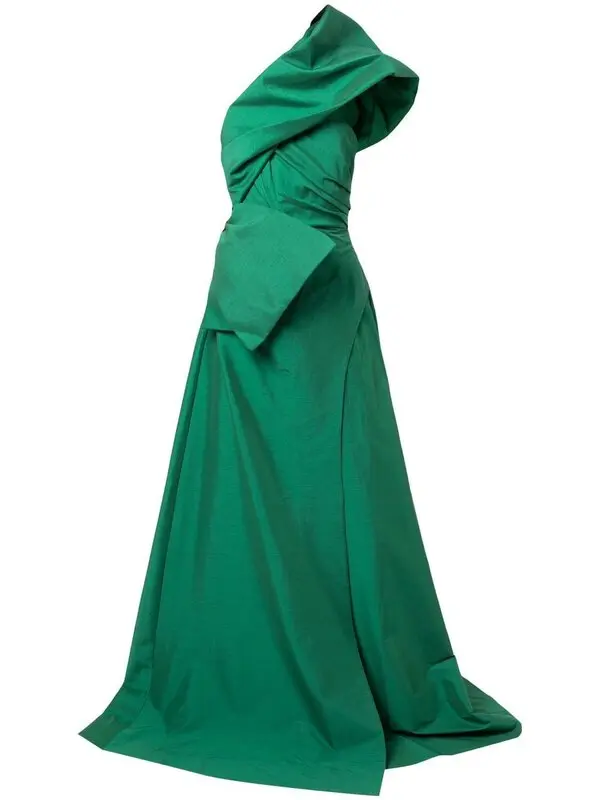 Rachel Gilbert Archer Gown Asymmetric Neck
