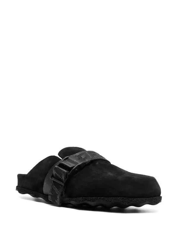 Off-White Debossed-logo Buckled Mules