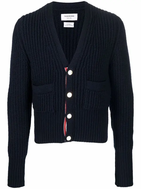 Thom Browne Patch-pocket Cashmere Cardigan
