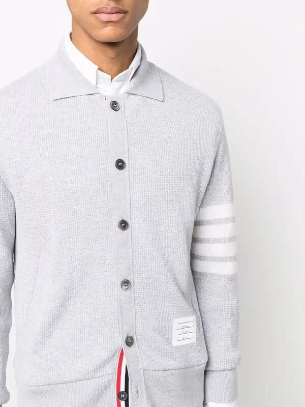 Thom Browne Waffle-knit 4-bar Cardigan