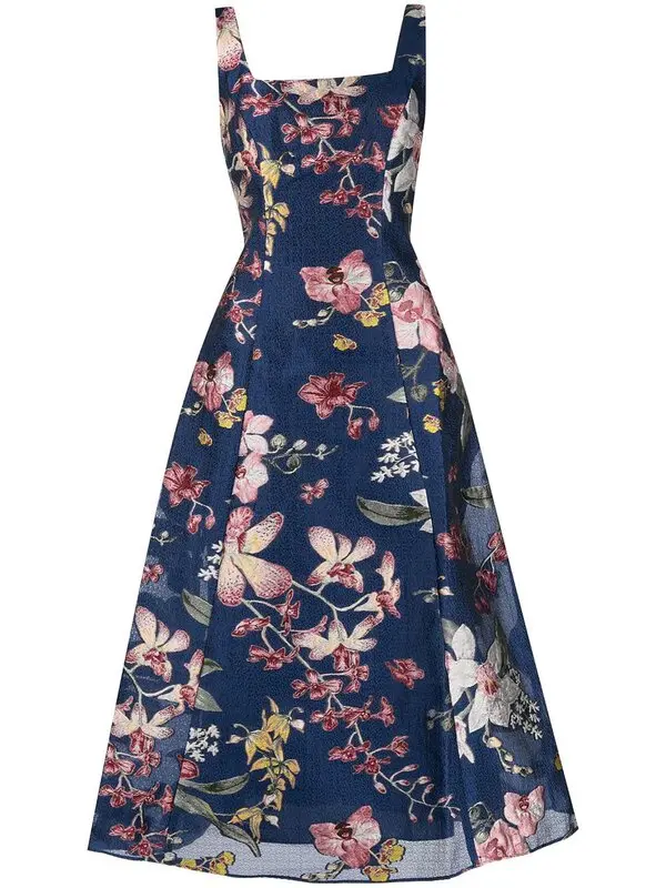 Marchesa Floral-print A-line Dress
