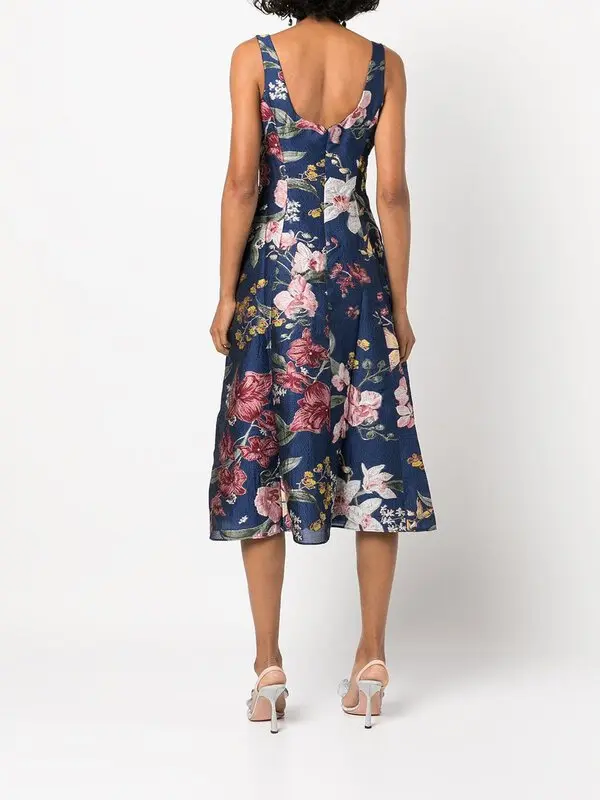 Marchesa Floral-print A-line Dress