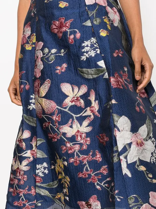 Marchesa Floral-print A-line Dress