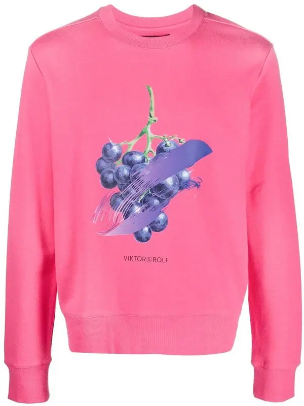 Viktor & Rolf Grape-print Cotton Sweatshirt