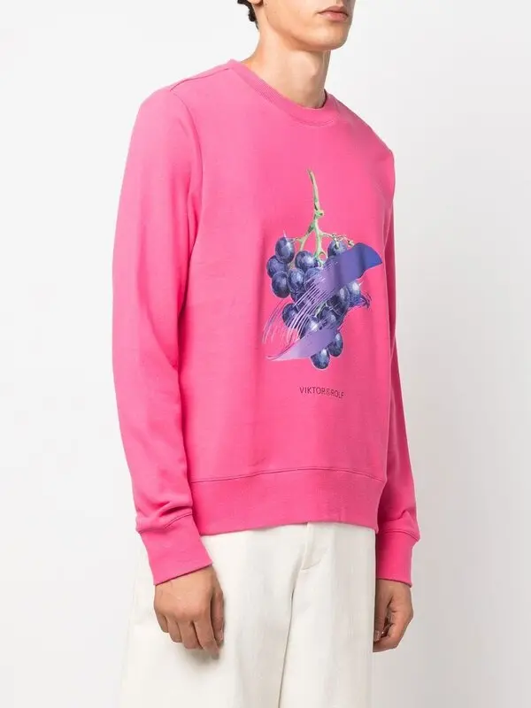 Viktor & Rolf Grape-print Cotton Sweatshirt