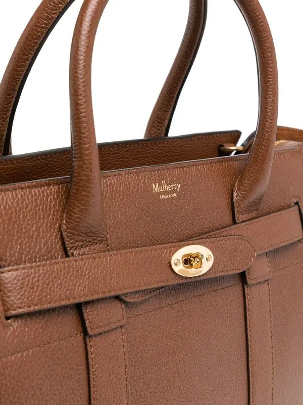 Mulberry Small Bayswater Zipped Tote Bag - Brown