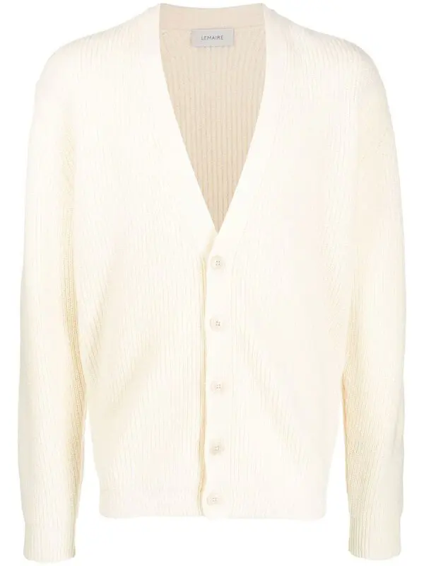 LEMAIRE Button-down Knit Cardigan - Neutrals