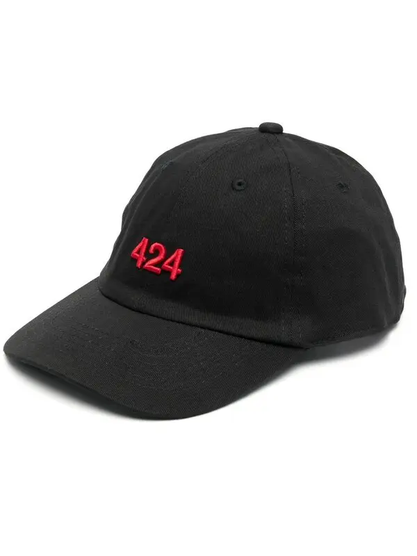 424 Logo-embroidered Cap - Black