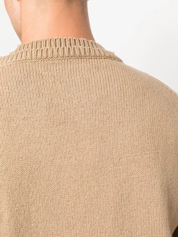 MAISON MARGIELA Elbow-patch Knitted Jumper - Neutrals