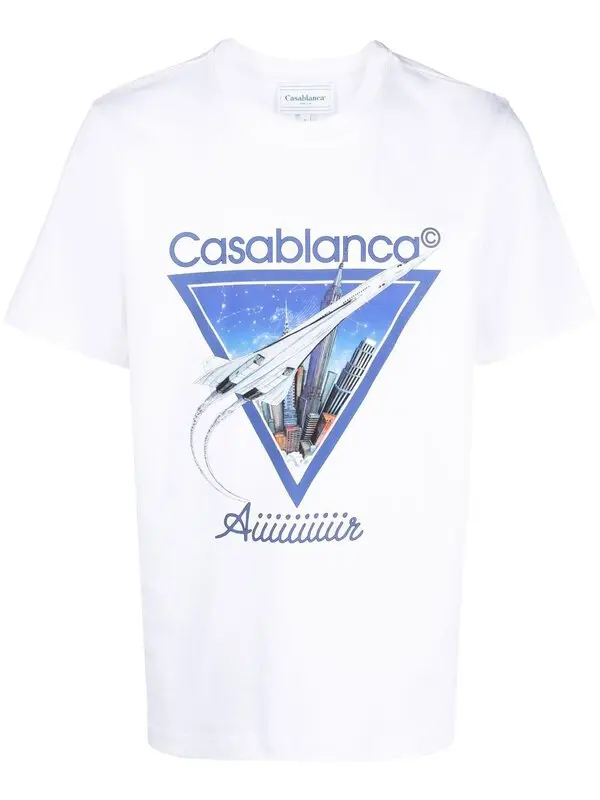 Casablanca Aiiiiir Printed T-shirt - White