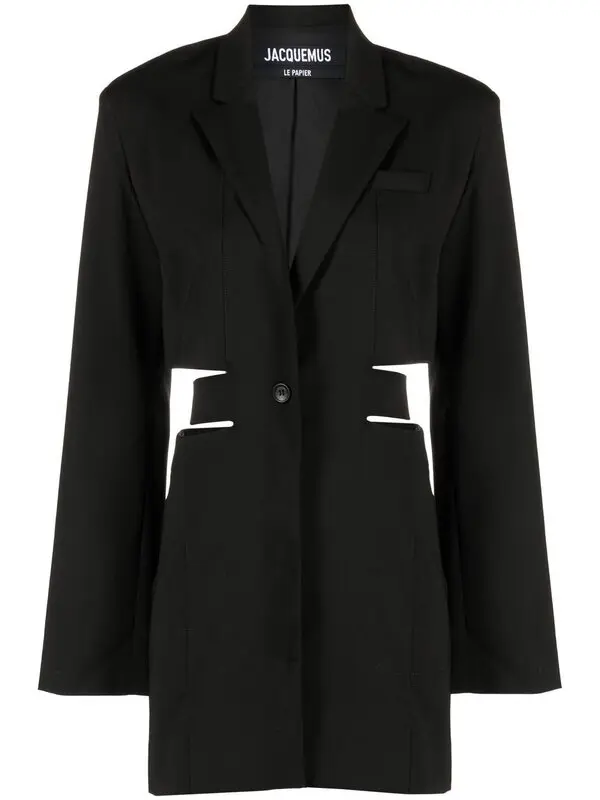 Jacquemus Bari Cut-out Blazer Dress - Black