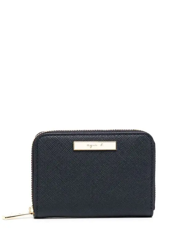AGNÈS B. Logo-plaque Leather Wallet - Blue