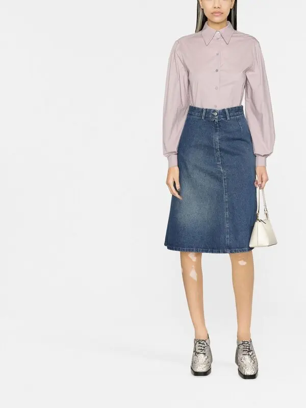 Alberta Ferretti Pointed Balloon Sleeve Shirt