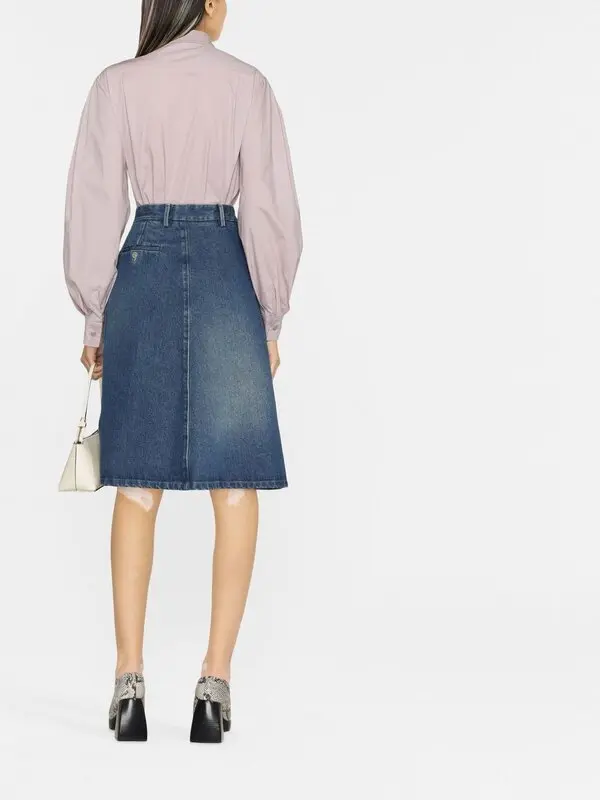 Alberta Ferretti Pointed Balloon Sleeve Shirt
