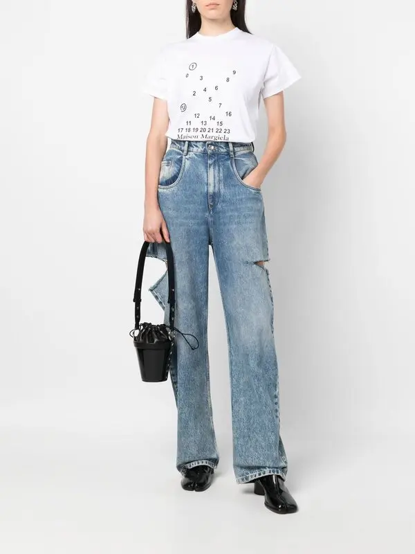 MAISON MARGIELA Numbers-motif Cotton T-shirt