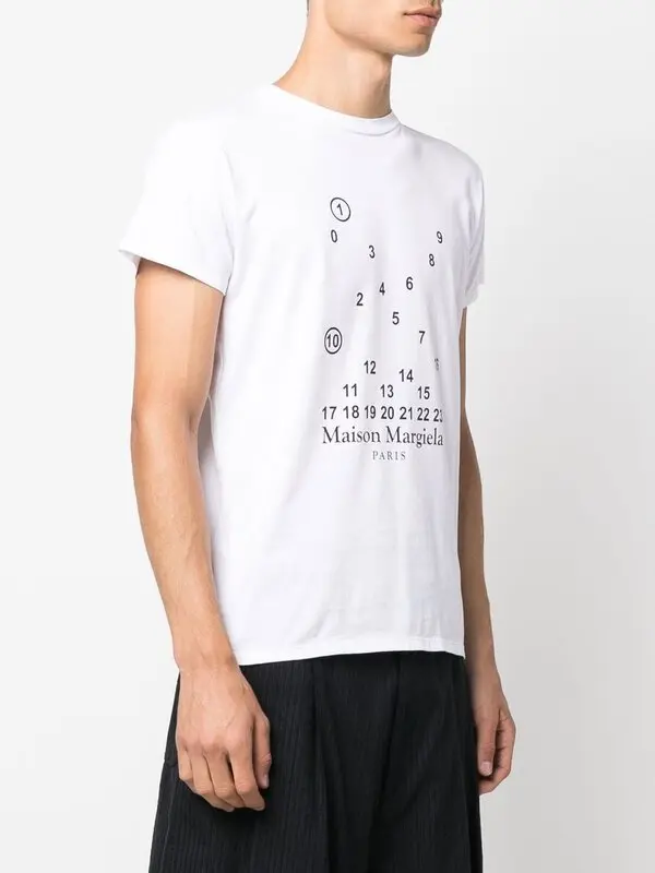 MAISON MARGIELA Numbers-motif Cotton T-shirt