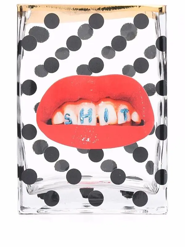 SELETTI Toiled Paper Glass Vase - Neutrals