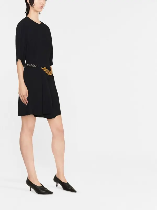 Stella McCartney Falabella Chain Mini Dress - Black