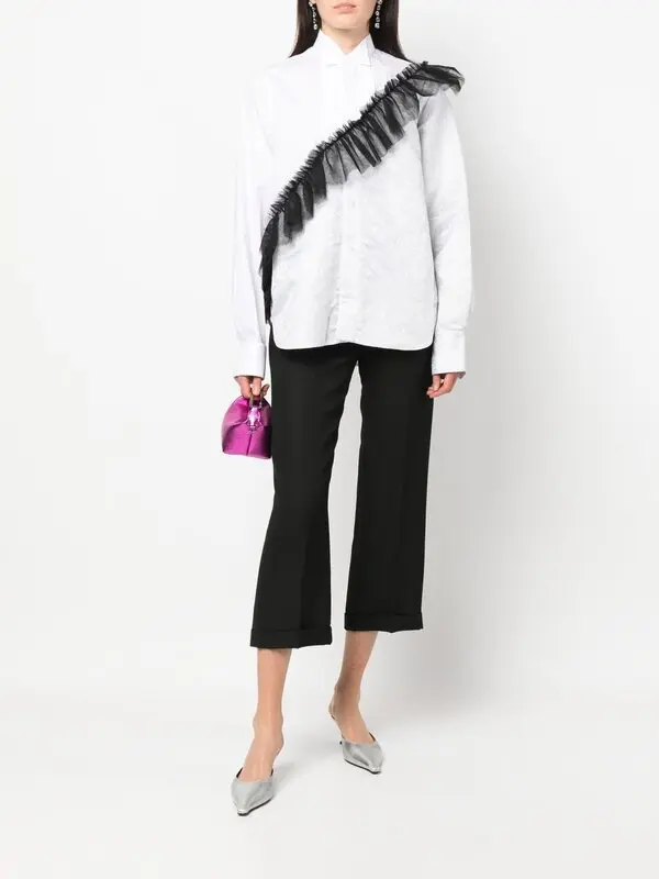 Viktor & Rolf Tulle-detail Long-sleeve Tuxedo Shirt
