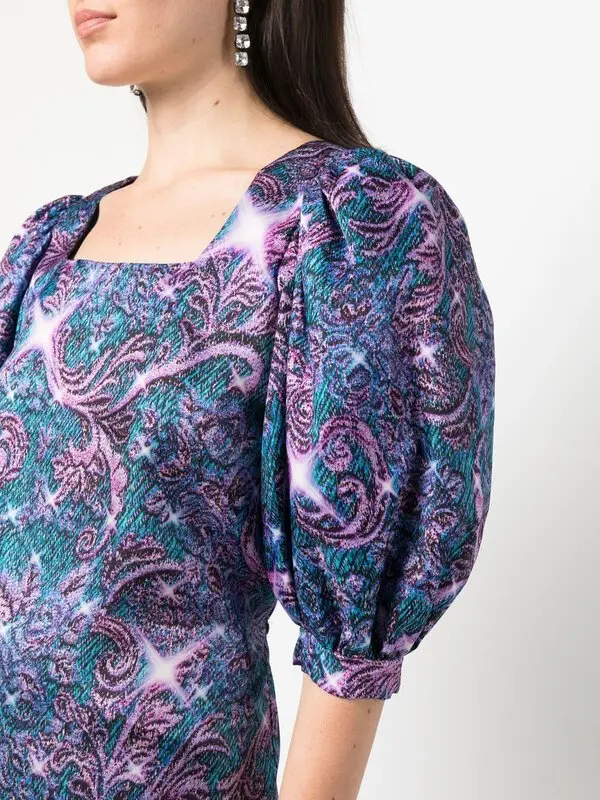 Viktor & Rolf Brocade-effect Print Puff-sleeve Blouse