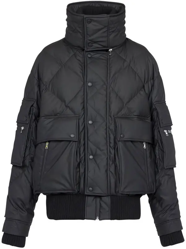 Balmain Quilted Zip-up Jacket