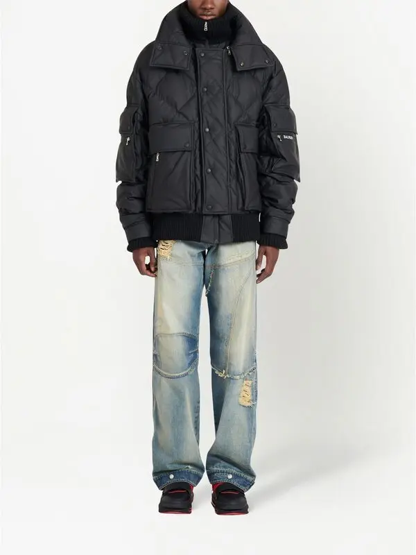 Balmain Quilted Zip-up Jacket