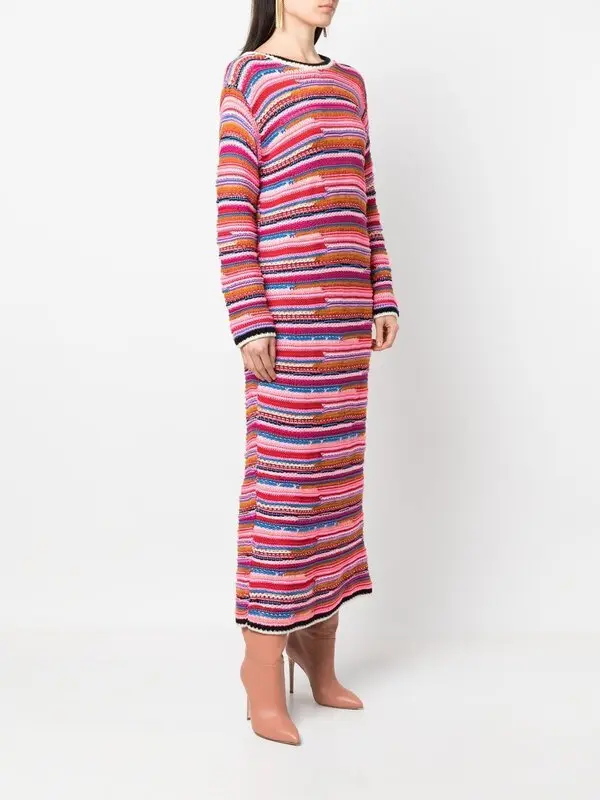 Dsquared2 Colour-block Knitted Midi Dress