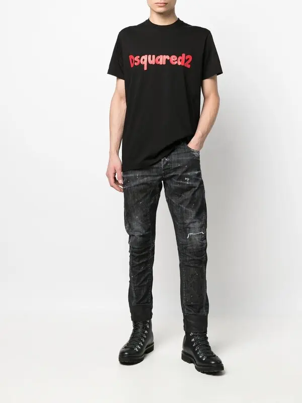 Dsquared2 Distressed Straight-leg Jeans