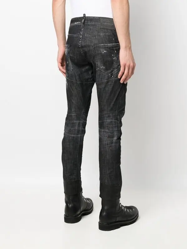 Dsquared2 Distressed Straight-leg Jeans
