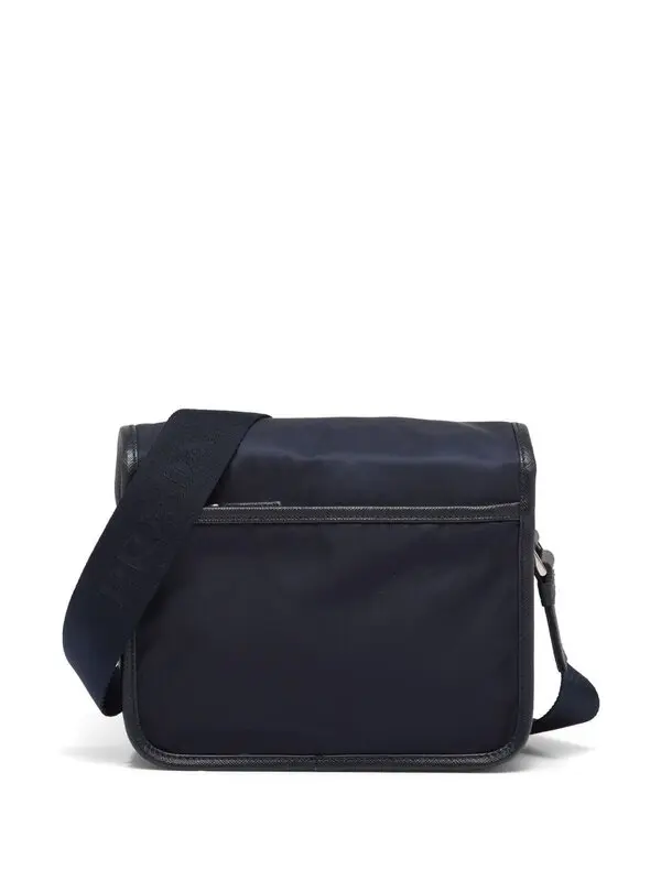 Prada Re-nylon And Saffiano Leather Shoulder Bag - Blue