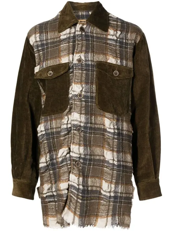 UMA WANG Juan Panelled Plaid Jacket
