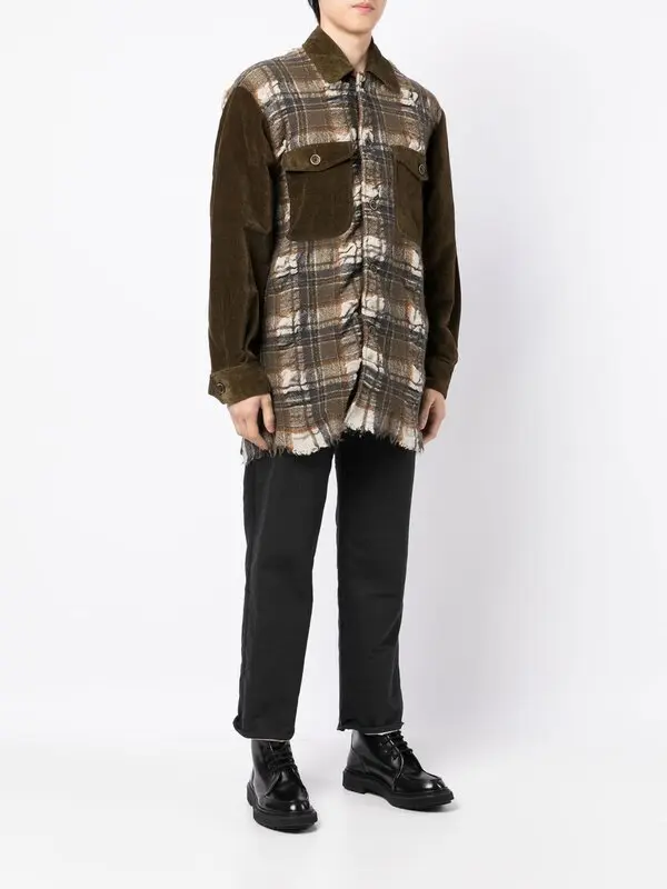 UMA WANG Juan Panelled Plaid Jacket