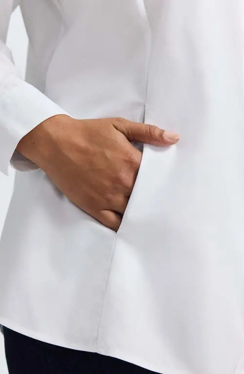 Foxcroft Cici Non-iron Tunic Blouse - White